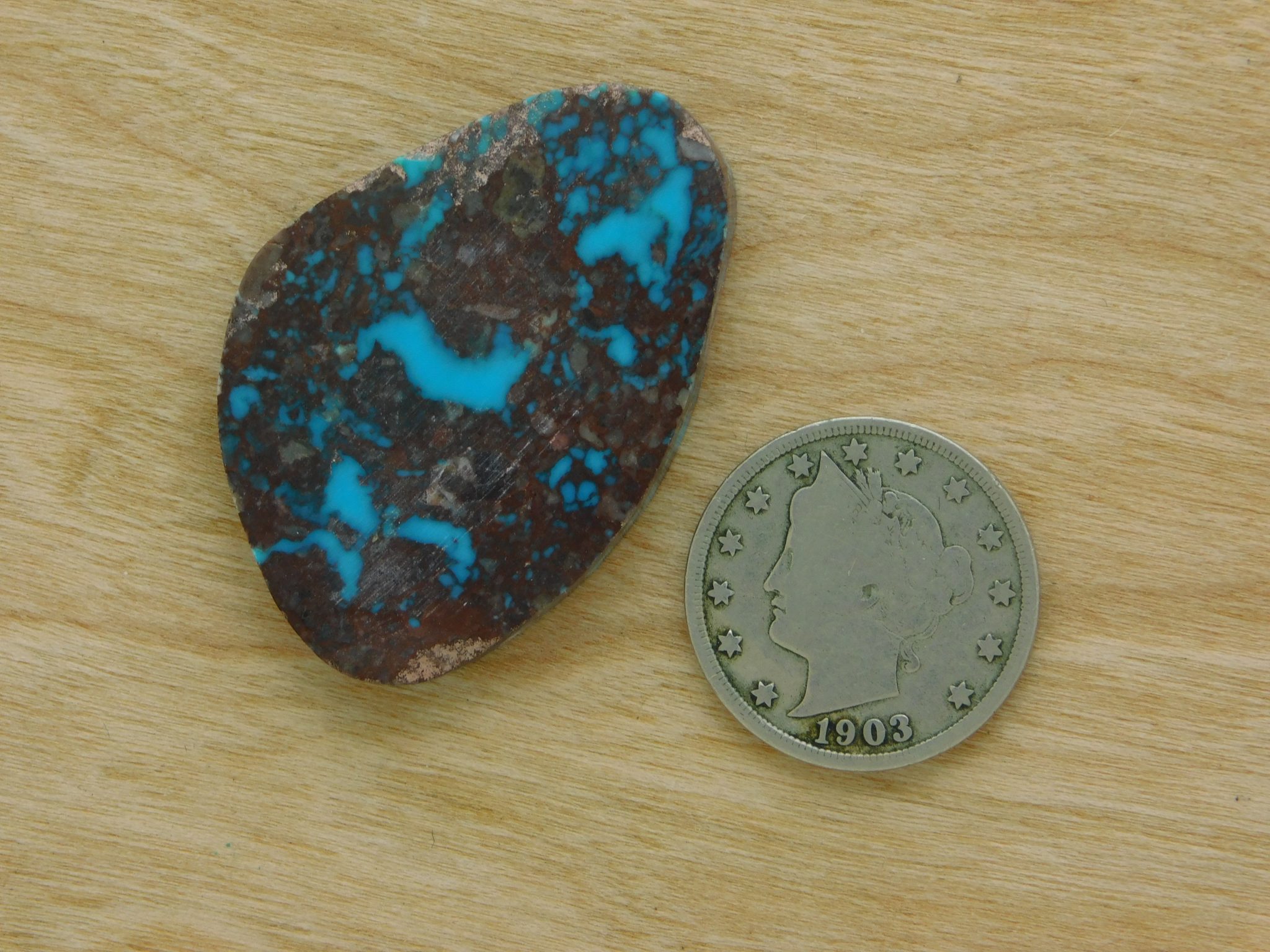 BISBEE Turquoise Slab 48 carats - Tucson Turquoise